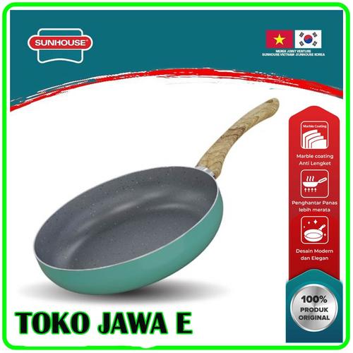 Jual PANCI MARBLE FRYPAN SUNHOUSE CLOVER SERIES Ukuran 18 cm - 26 cm ...