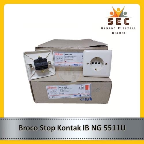 Jual Stop Kontak Broco arde IB cream tanam Broco New Gee 5511U - Kab ...