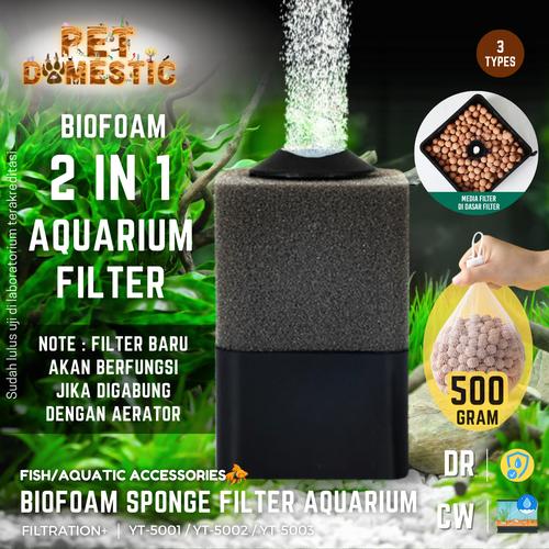 Jual 2IN1 BIO FOAM FILTER AQUARIUM SPONGE BIOFOAM AERATOR AIR AKUARIUM ...
