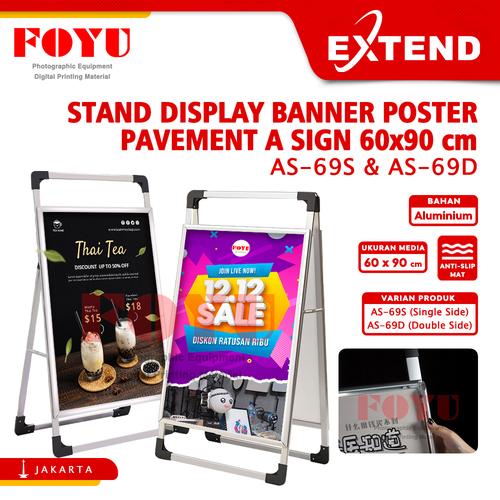 Jual Stand Display Poster Pavement A Sign Board Satu Dua Sisi Extend AS ...