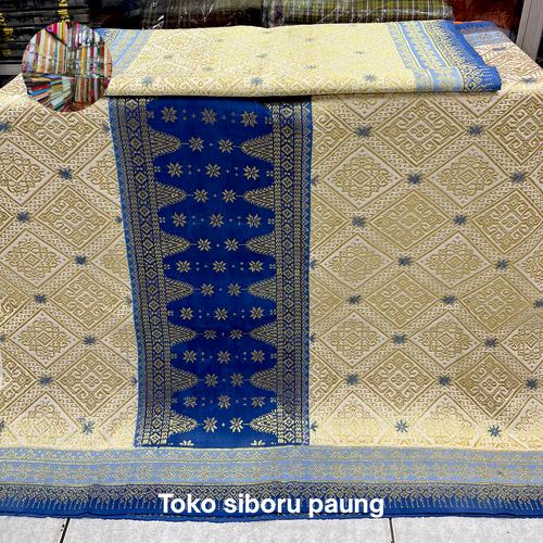 Jual Songket Palembang asli tenun gold kombinasi biru - Jakarta Pusat ...