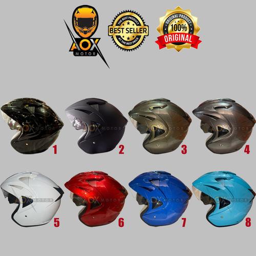 Jual Helm HIU ARROW SNI Solid Polos Halfface (Ongkir 2kg) - 2.Flat ...