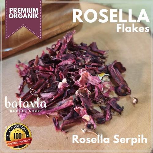 Jual Teh Rosella Kering Serpih Murni Premium Hibiscus Tea Flakes Teh ...