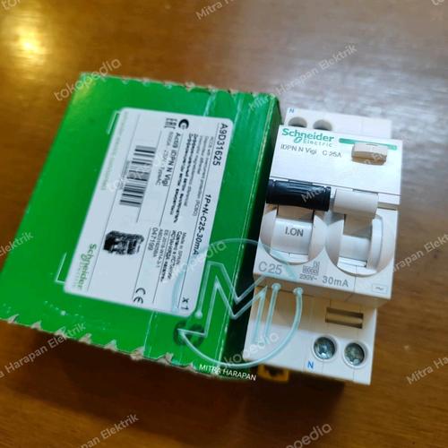 Jual rcbo rccb vigi 6a 10a 16a 20a 25a 32a 40a 1p+ n 30ma schneider ori ...