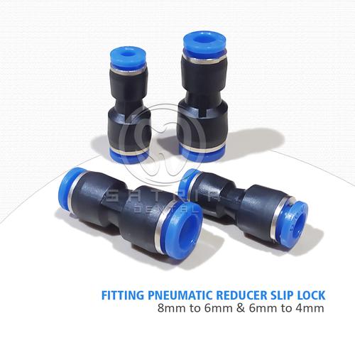 Jual Fitting Pneumatic Reducer Slip Lock Conector Lurus Ukuran 6mm 8mm ...