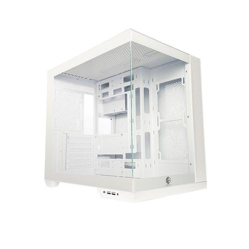 Jual CUBE GAMING KNOMA WHITE - mATX Gaming Case Front & Left Side ...