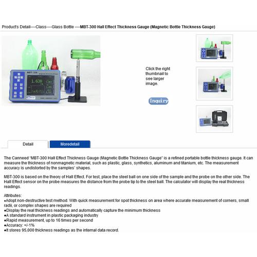Jual MBT-300 Hall Effect Thickness Gauge (Magnetic Bottle Thickness ...