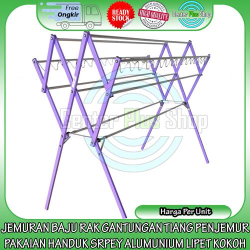 Jual [Instant] RAK JEMURAN ALUMINIUM ALUMUNIUM TIANG PENJEMUR PAKAIAN ANDUK - Rakit - Kota ...