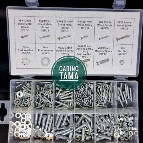Jual 347 Pcs Campuran Baut Mur Sekrup Kayu Ring Plat - Jakarta Barat ...