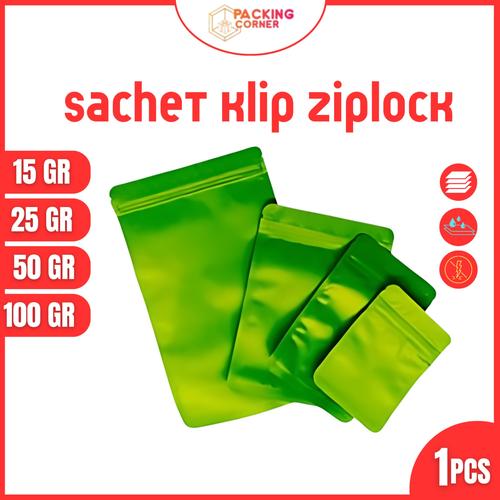 Jual Plastik Zip Hijau Sachet Pouch Kemasan Kopi 15gr 25gr 50gr 100gr ...
