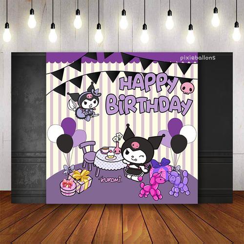Jual KUROMI BACKDROP BACKGROUND SPANDUK BANNER ULANGTAHUN BIRTHDAY ...