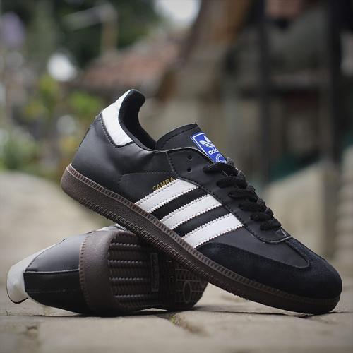 Jual Sepatu Murah Pria Casual Adds Samba OG Hitam List Putih - Hitam st ...