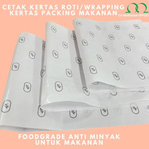 Jual (custom logo) kertas roti kertas wrapping kertas bungkus makanan ...