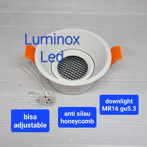 Jual downlight trimless honeycomb mr16 / kap spotlight plafon MR16 kosongan - Jakarta Barat ...