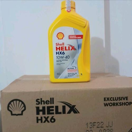 Jual Oli Shell Helix Hx6 10w40 1 Liter |Original Centang Hijau(1000ml ...