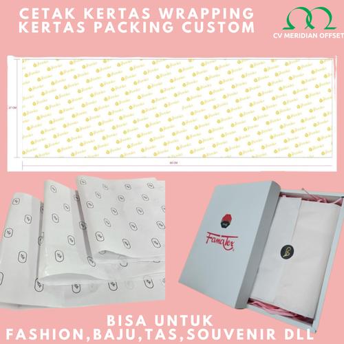 Jual (custom logo) Kertas wrapping kertas bungkus kertas hampers ...