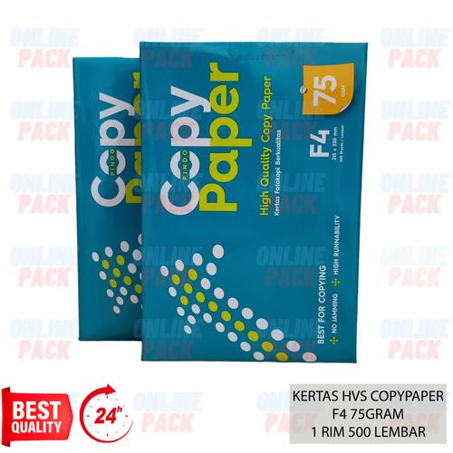 Jual KERTAS HVS COPYPAPER COPY PAPER F4 FOLIO 75GR 75 GRAM 1 RIM 500 ...