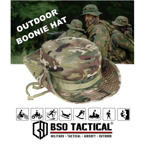 Jual Topi Rimba Outdoor Boonie Hat Tactical Military Style ACM - Black ...
