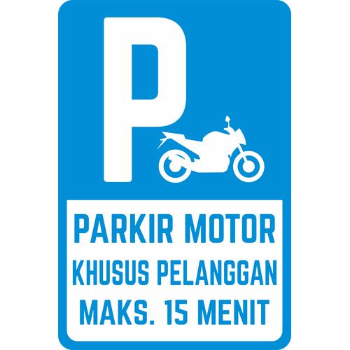 Jual Rambu Parkir Motor Khusus Pelanggan 40cm x 60cm, 35cm x 50 cm ...