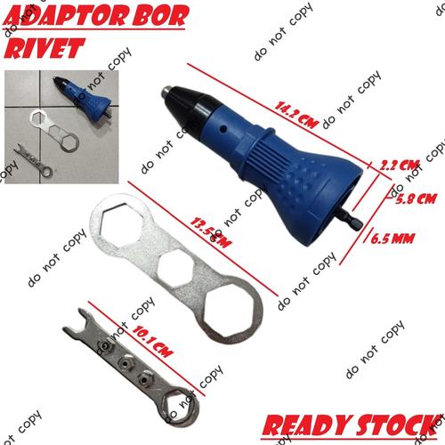 Jual Adaptor Bor Rivet Tang Rivet Ripet Sambung Konverter Rivet Adapter ...
