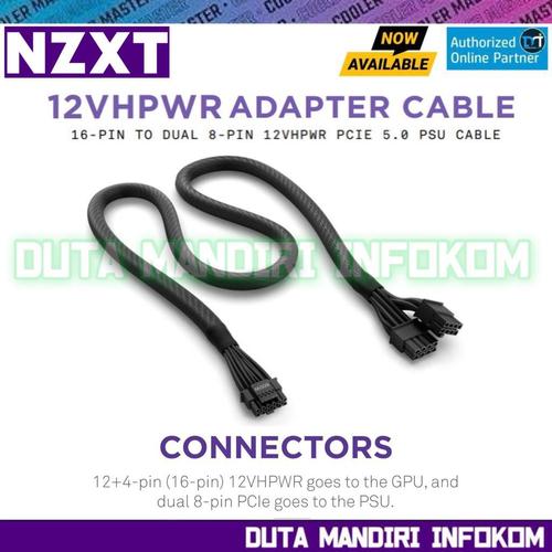 Jual NZXT 12VHPWR Adapter Cable - 16-Pin to Dual 8-Pin 12VHPWR PCIe 5.0 ...