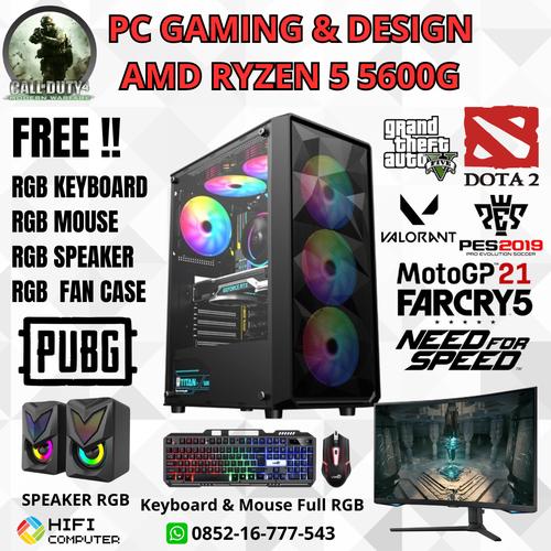 Jual PC Gaming & Design AMD Ryzen 5 5600G / RAM 16GB / VGA 2GB ...
