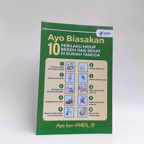Jual Poster PHBS Rumah Tangga, Poster Edukasi PHBS, Poster kesehatan ...