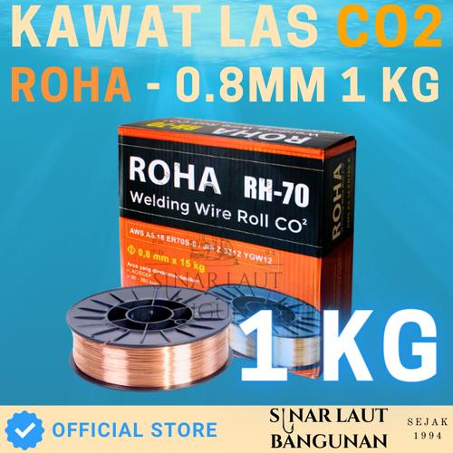Jual KAWAT LAS CO FLUX CORE E71T-1 ROHA 0.8MM 1KG WIRE CO2 TANPA GAS ...