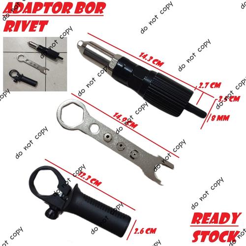 Jual Alat Rivet Tang Rivet Ripet Sambung Konverter Bor Rivet Gun ...