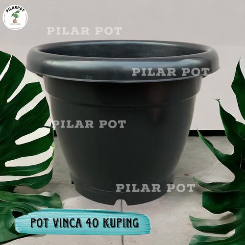 Jual Pot Bunga Tanaman Plastik Hitam Vinca 40 Kuping - VINCA 40 KUPING ...