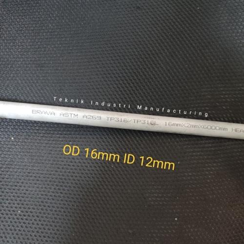 Jual Tubing Stainless Ss316 OD 16mm x ID 12mm x 2mm / pipa Tube / 50cm ...