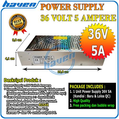 Promo POWER SUPPLY 36V 10A / PSU 36V 10A SWITCHING POWER - 36V 5A - Kota Tangerang - CCTV HAVEN ...