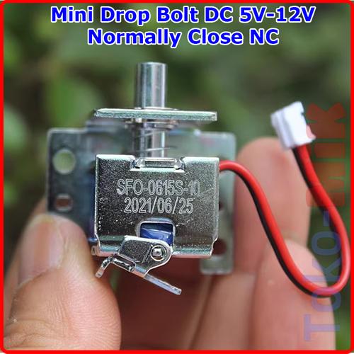 Jual DIY Mini Solenoid Door Drop Bolt Lock Kunci Pintu Electric ...