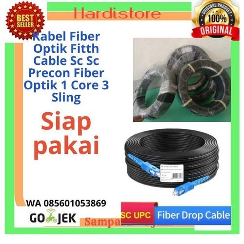 Jual Kabel Fiber Optik Kabel FO Precon 1 Core 3 Sling 75 M Siap Pakai ...