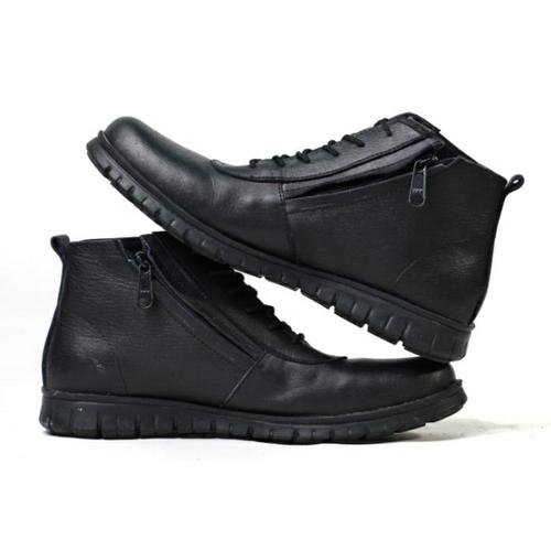 Jual Sepatu Kulit Asli Boots Formal Pria Hitam Casual Kerja Pdh Kantor ...