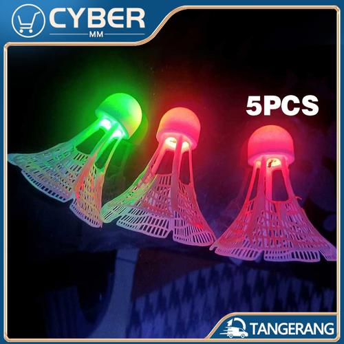 Jual 5 Buah shuttlecock lampu Windproof Badminton Luminous Dengan Lampu ...