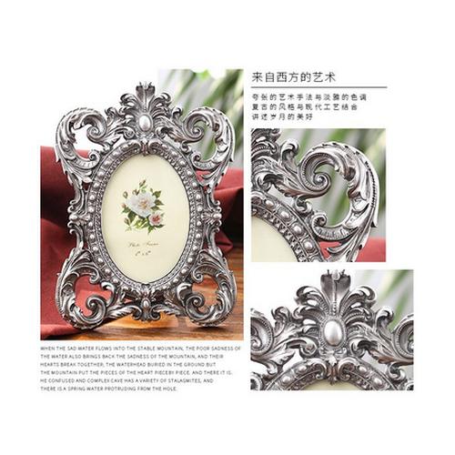 Jual wedding photo frame/bingkai foto klasik unik warna silver/frame ...