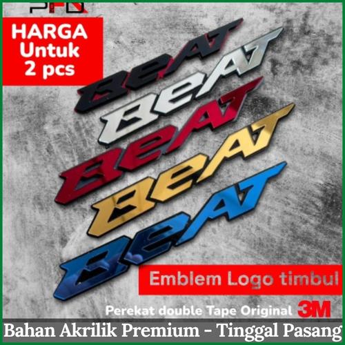 Jual Emblem Logo Beat 3D Timbul Bahan Akrilik Premium - Biru - Kota ...