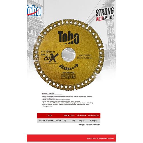 Jual Toho Multicut X 4" Diamond Wheel / Mata Potong Keramik Granit ...