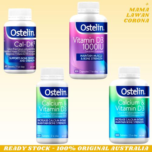 Jual Ostelin Vitamin D3 1000IU 300 Capsules D 1000 IU Calcium 130 Cal ...