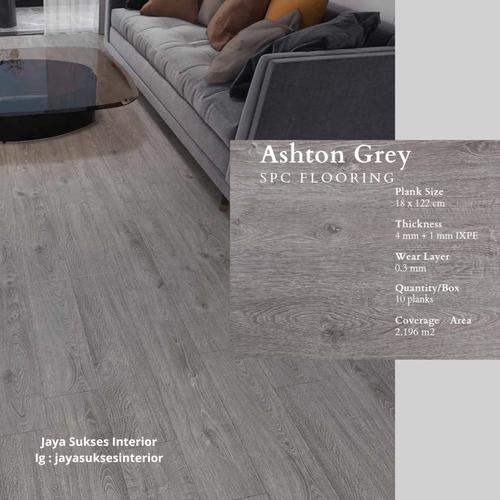 Jual Lantai Vinyl SPC Kayu Marvel Purecore Tebal 5mm Motif Aston Grey ...