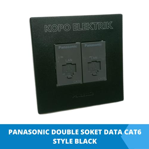 Jual Panasonic Double Soket data Cat6 Style Black - Kab. Bandung - kopo ...