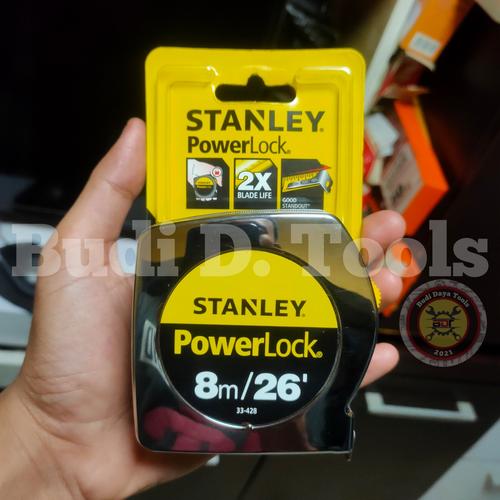 Jual Measuring Tape Stanley 5 8 Meter Powerlock Meteran Roll Ukur ...