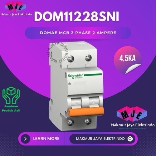 Jual MCB 2P 2A Domae 2 Phase 2 Ampere 4,5kA Schneider Original SNI - Jakarta Pusat - Makmur Jaya ...