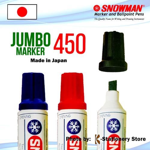 Jual Spidol Permanent Snowman Jumbo Marker 450 ( Hitam / Biru / Merah ...