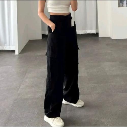 Jual Celana Cargo Wanita Highwaist Premium || Cargo Pants Wanita ...