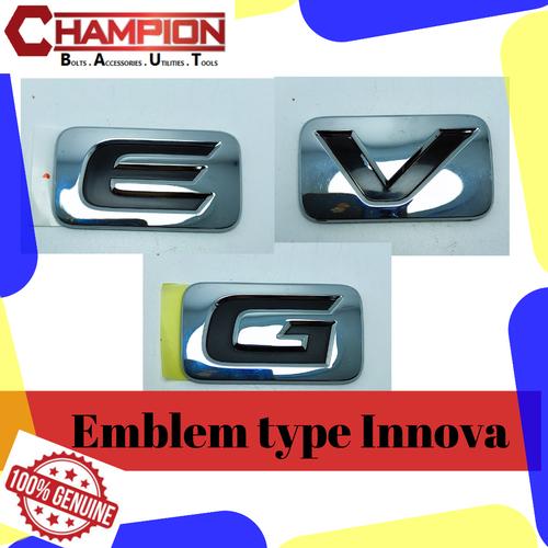 Jual emblem logo type mobil toyota kijang innova ORIGINAL - type V ...