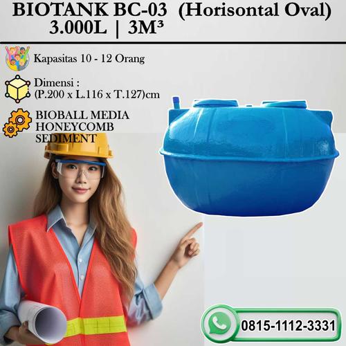 Jual Septictank Biofil Biotank Kapasitas 3000 Liter 3m3 / Biotech ...