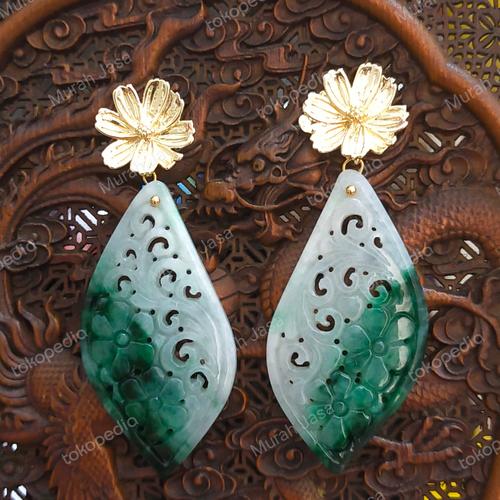 Jual Anting Giok Burma (jadeite) hijau Ukir + sertifikat - Kota ...