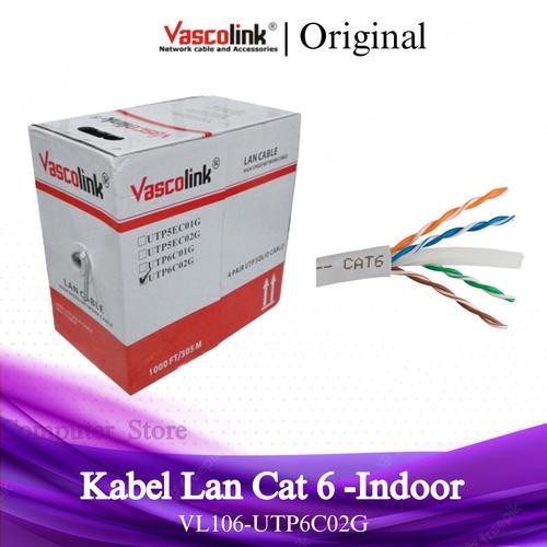 Jual Kabel Lan Indoor Cat 6 Vascolink UTP Cat6 305 Meter VL106-UTP6C02G - Jakarta Barat ...